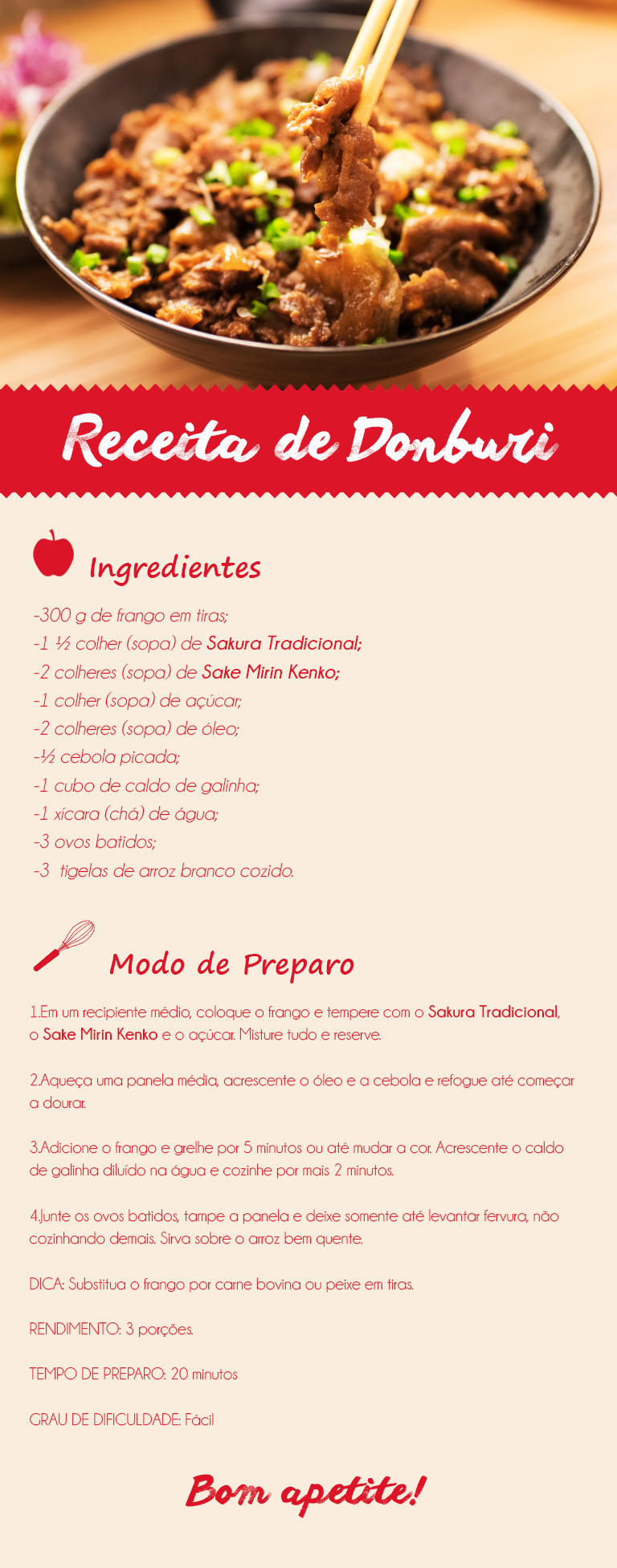 Sakura Alimentos | Receita de Donburi
